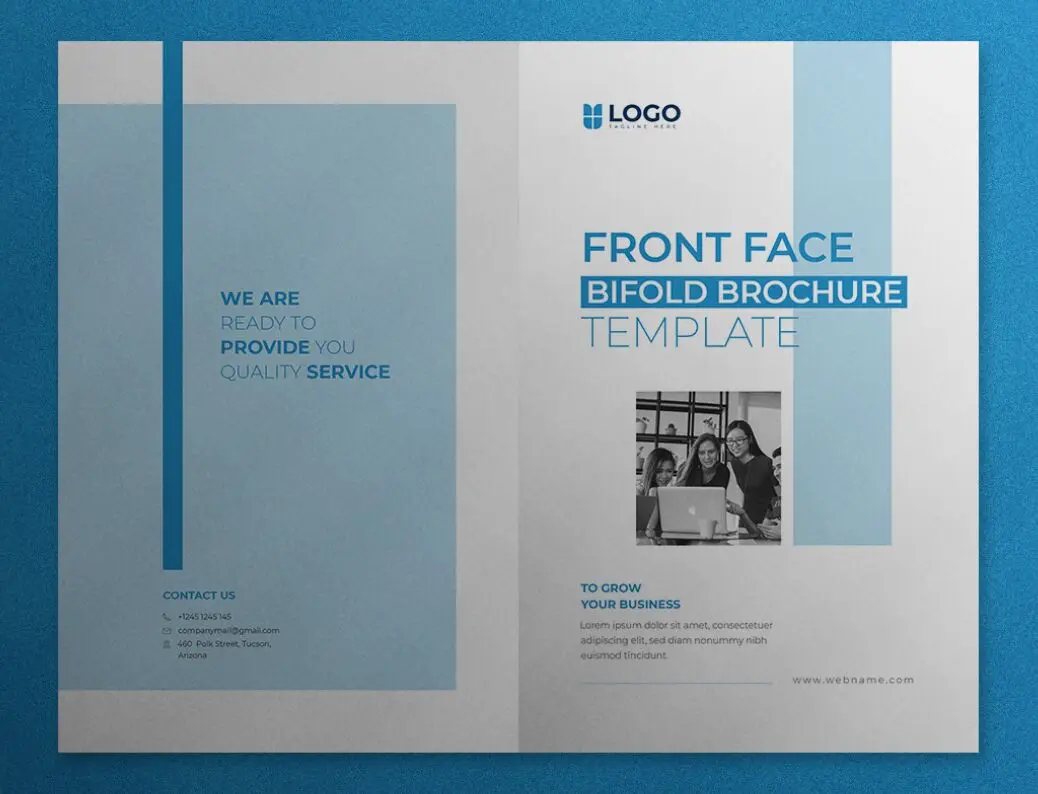 Download Free Letter Size Bifold Brochure Template PSD - Free PSD Mockups