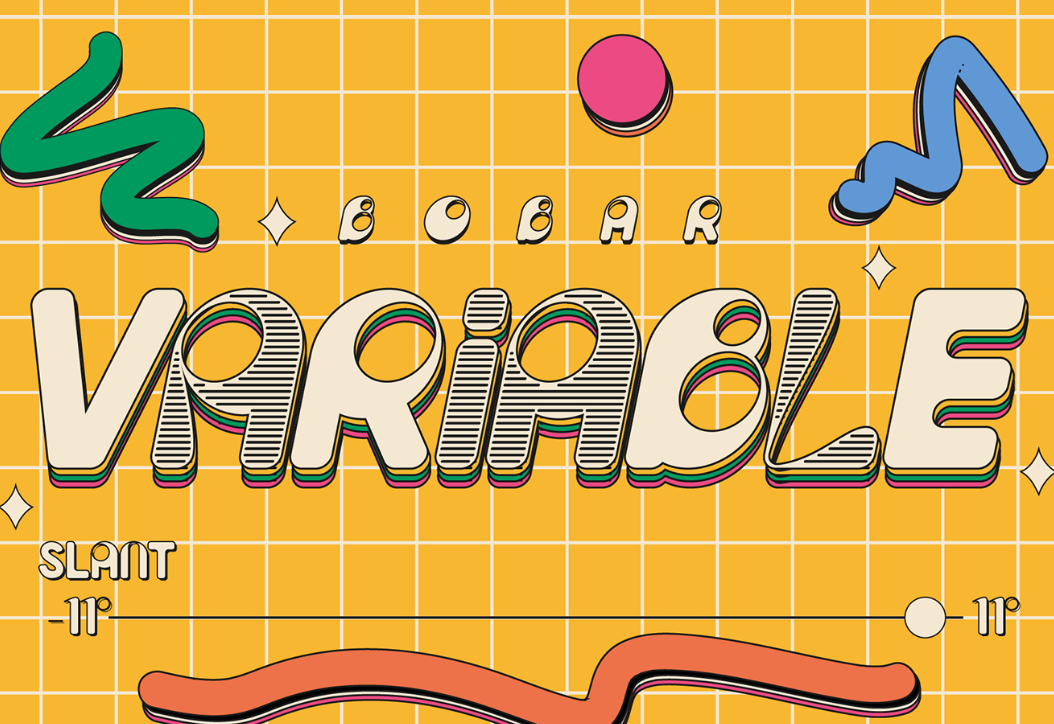 Download Free Bobar Bold Retro Variable Font - Free Fonts