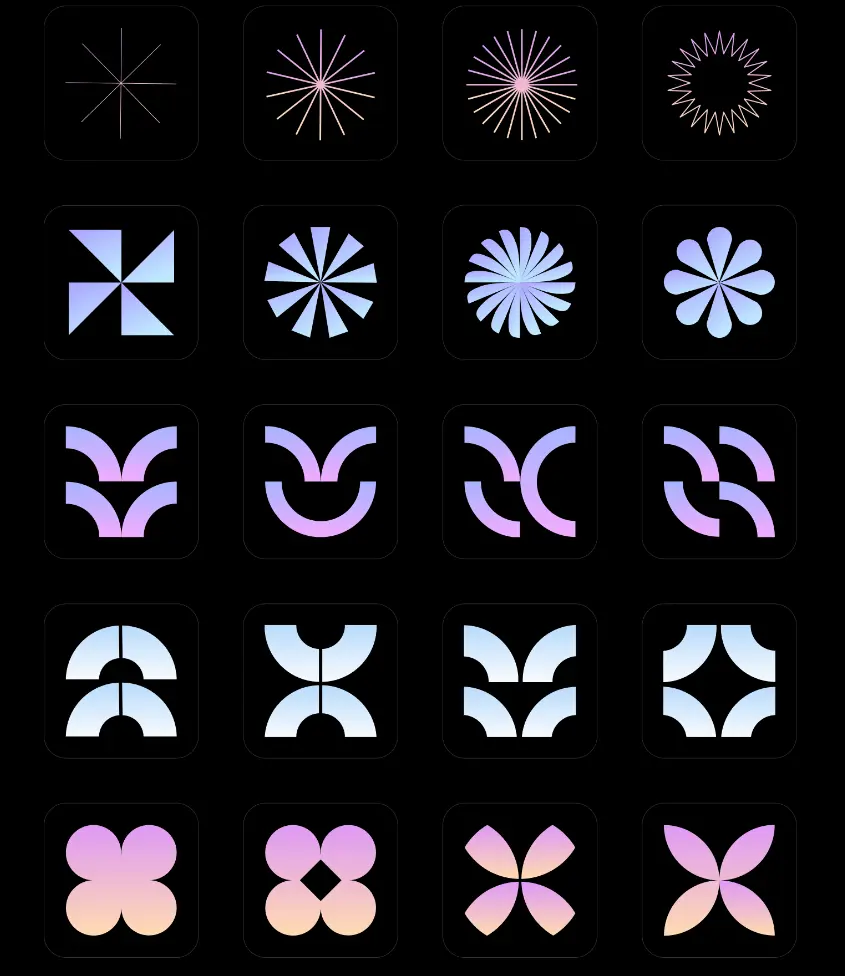 Download Free 68 Gradient Geometric Shapes - Free Figma, Vector Icons