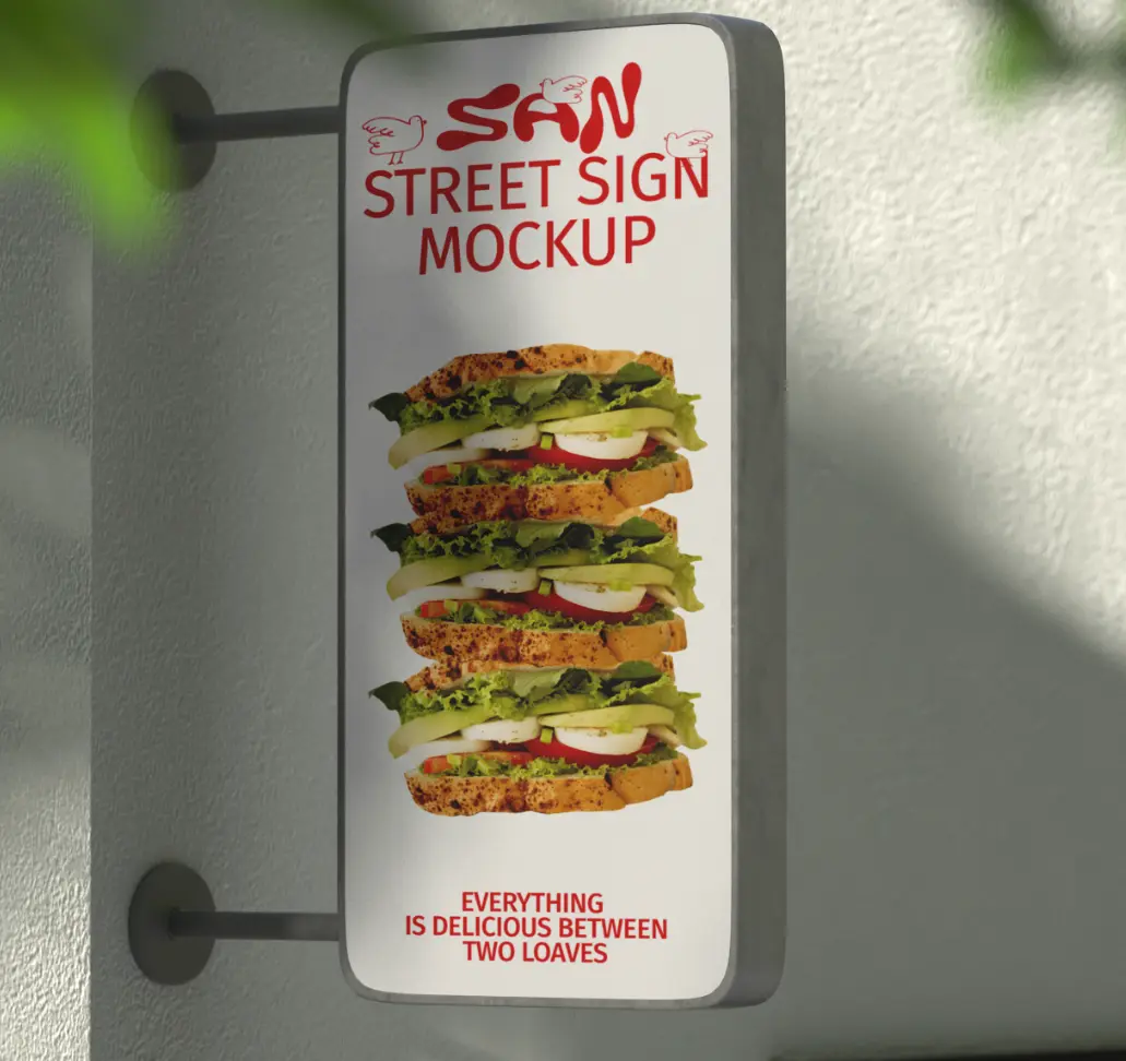 Download Free Street Sign PSD Mockup - Free PSD Mockups