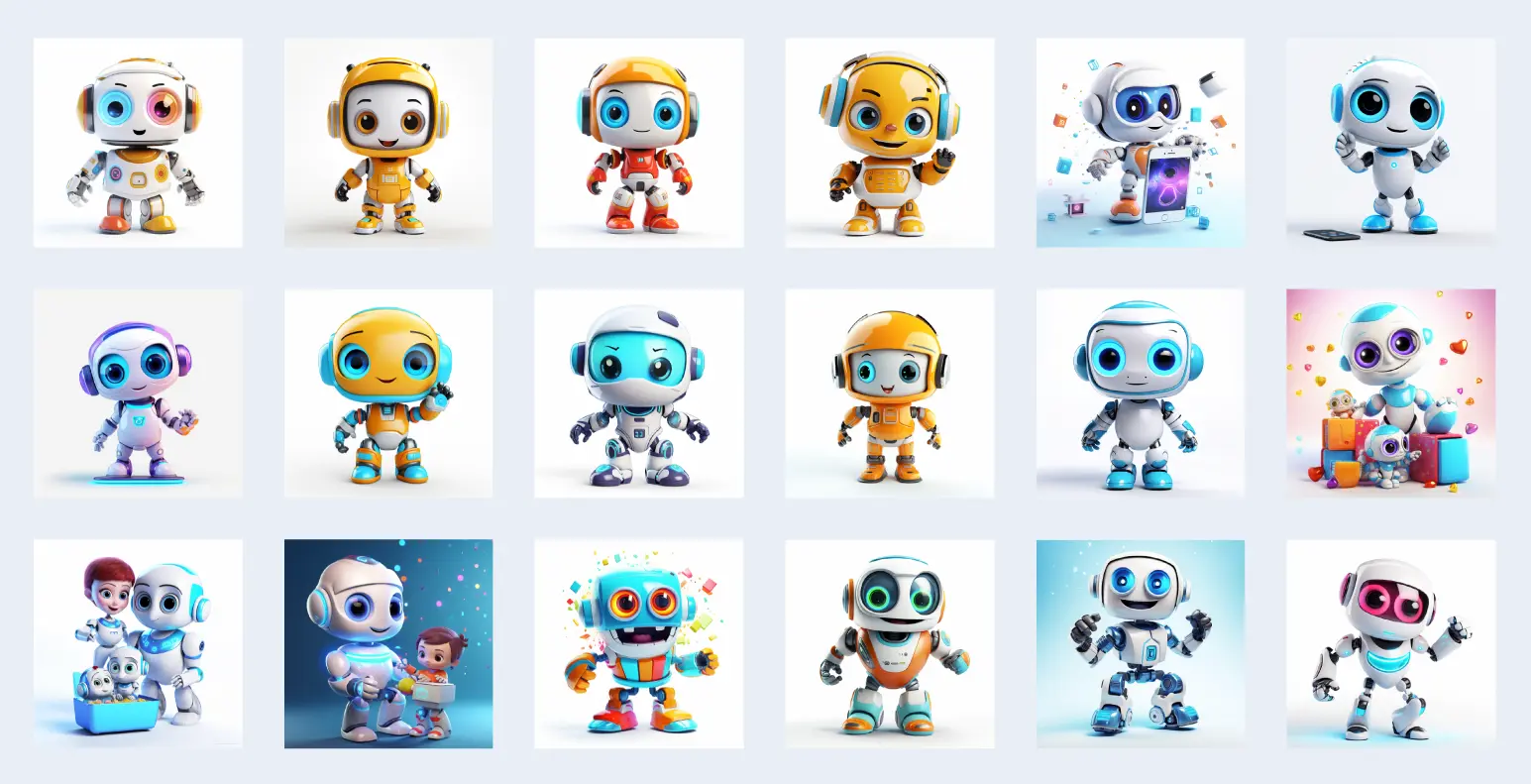 Download Free 18 Cute 3D Robot Illustrations - Free Figma