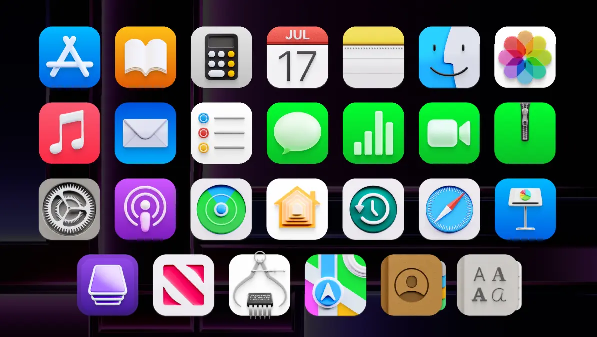 27 Free Custom MacOS App Icons Figma - TitanUI