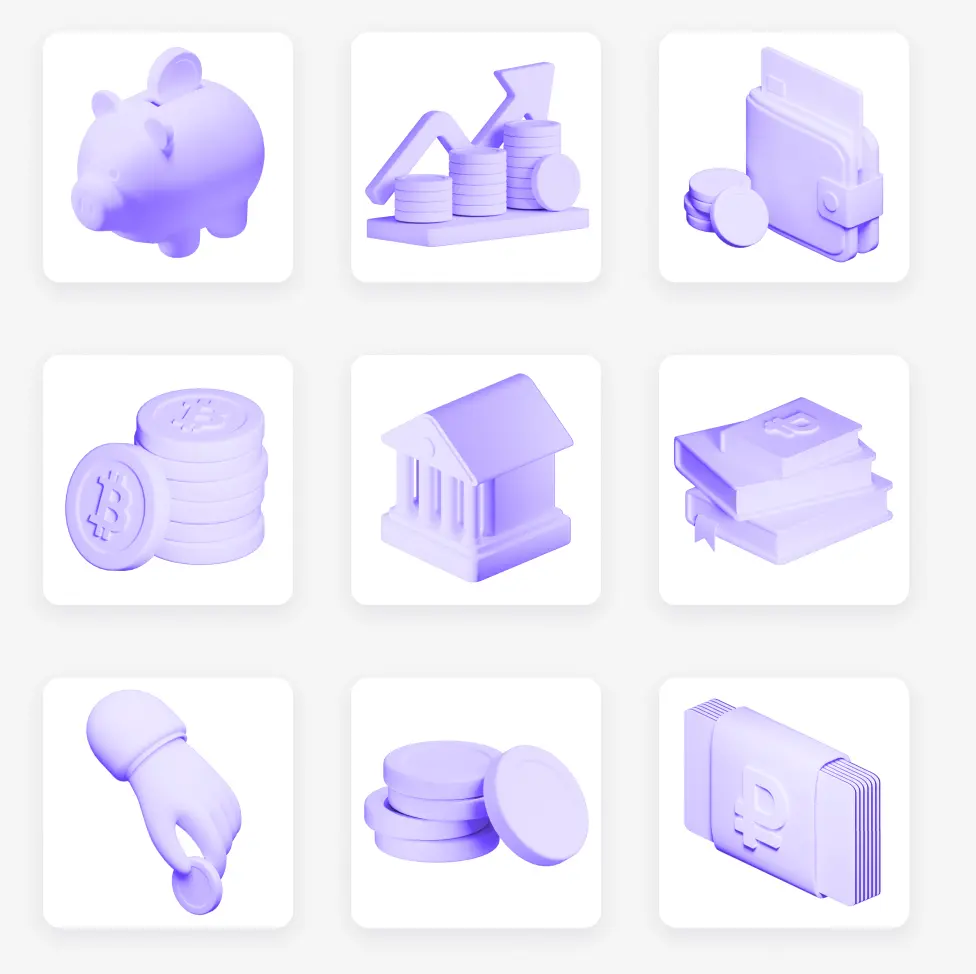 Download Free 3D Clay Finance Icons Figma - Free Business Icons, Figma
