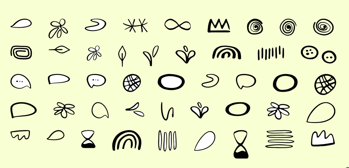Download Free 40 Editable Handdrawn Doodles Figma - Free Figma