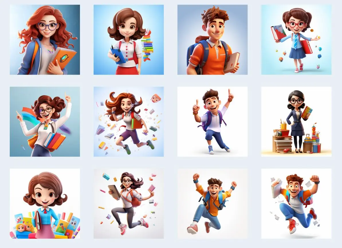 Download Free 12 Back to School 3D Illustrations Figma - Free Figma