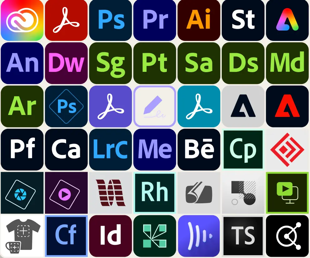Free 50+ Adobe Product Icons Figma - TitanUI