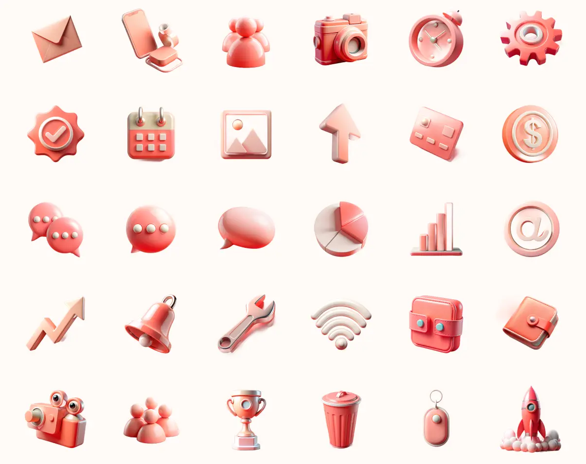 Download Free 48 Sleek 3D Icons For UI/UX Design - Free Figma, Web Icons