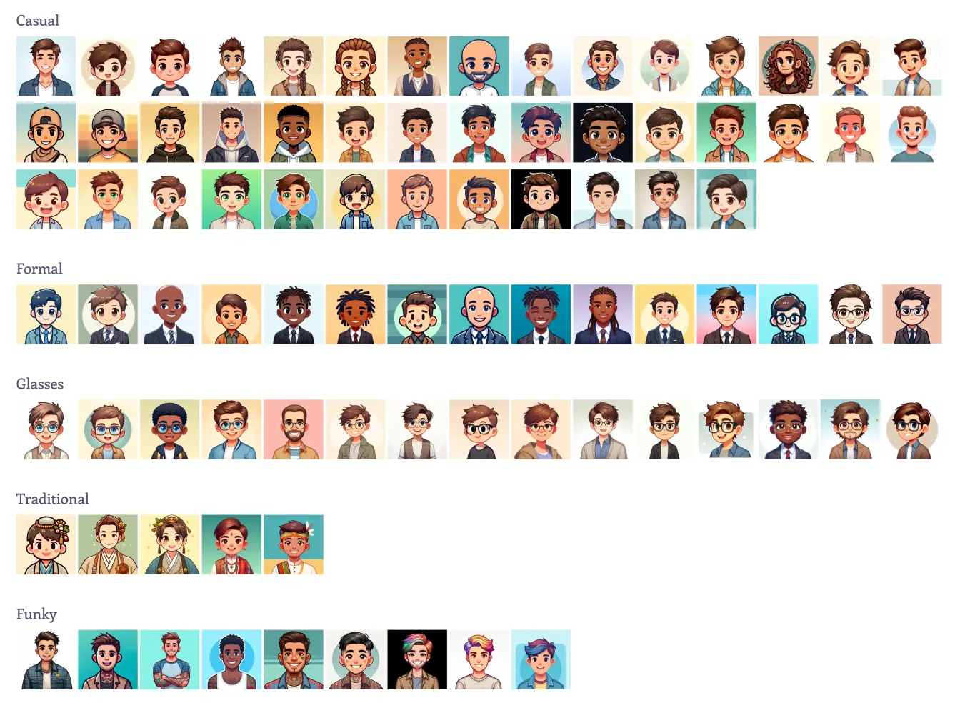 Download Free 200+ Cartoon Avatars Generated By AI - Free Figma