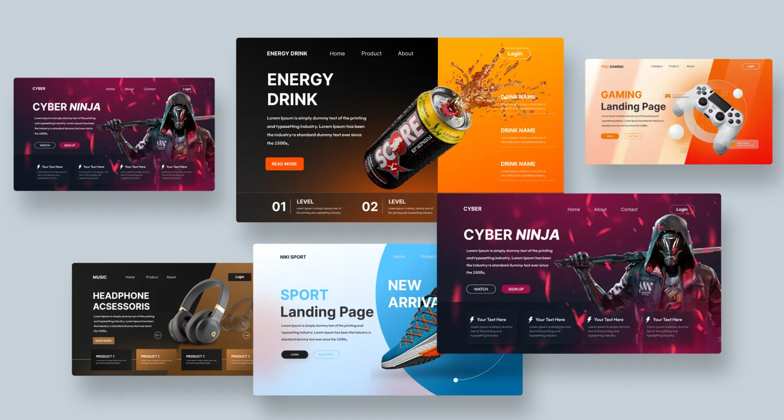 Download Free 5 Modern E-commerce Landing Page Templates Figma - Free Figma