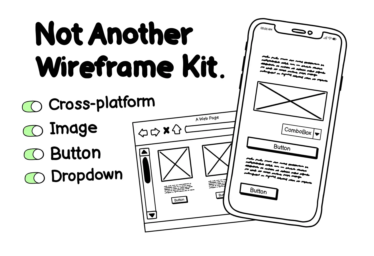 Download Free Hand-drawn Wireframe Kit Figma - Free Figma, Mobile UI