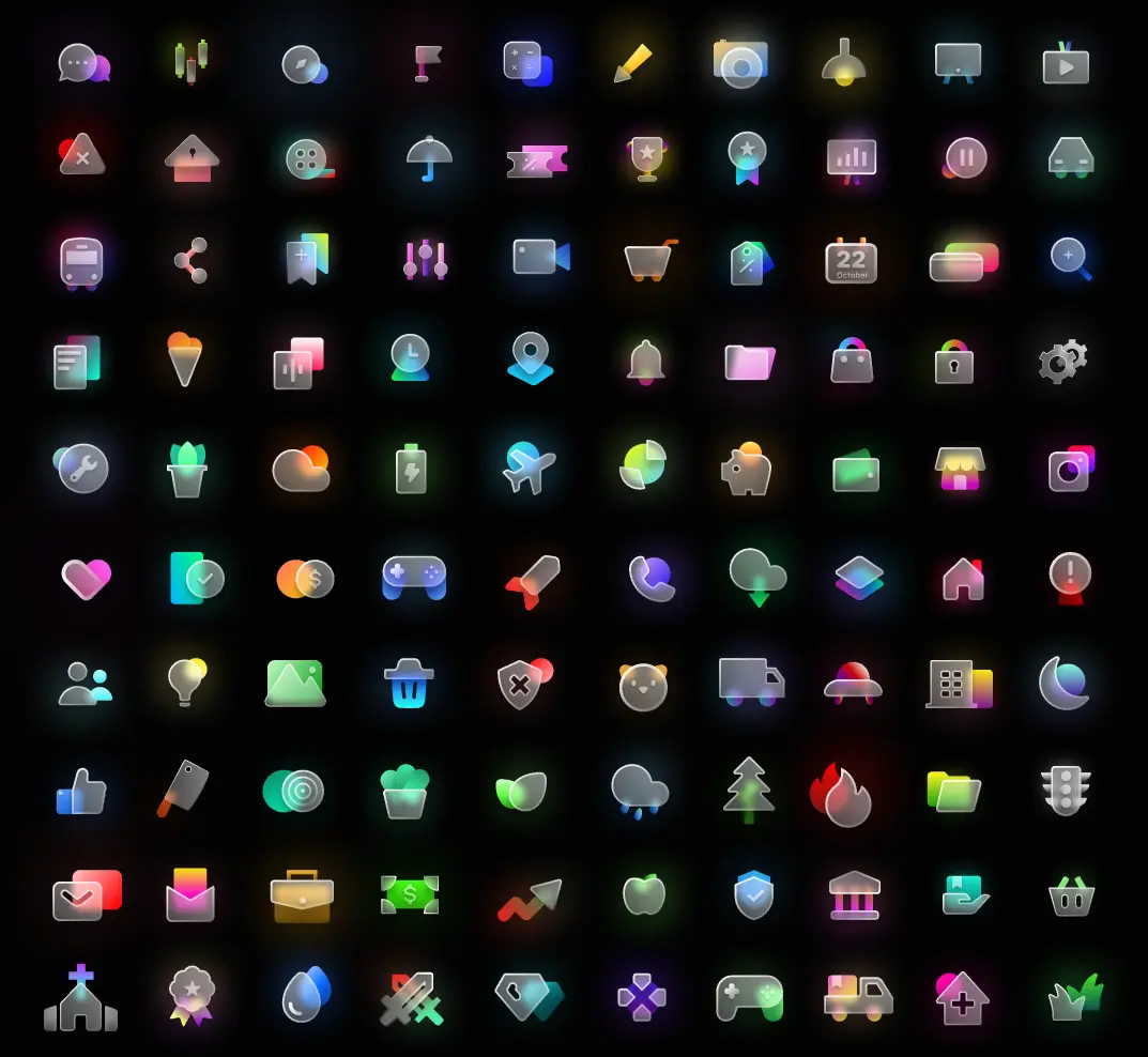 Download Free 100+ Glassmorphism Style UI Icons Figma - Free Figma, Web ...
