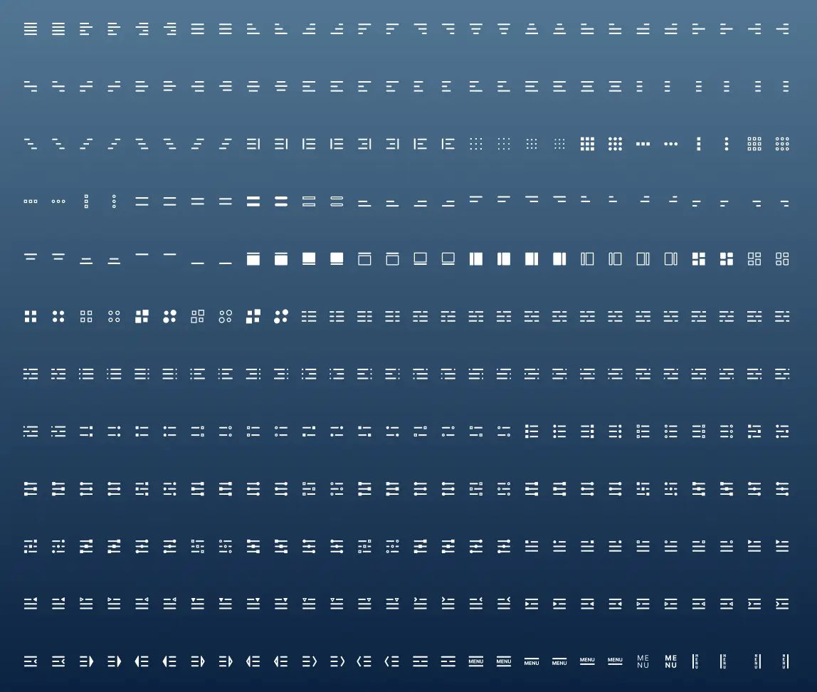 Download Free 340+ Menu & Hamburger Icons Figma - Free Web Icons