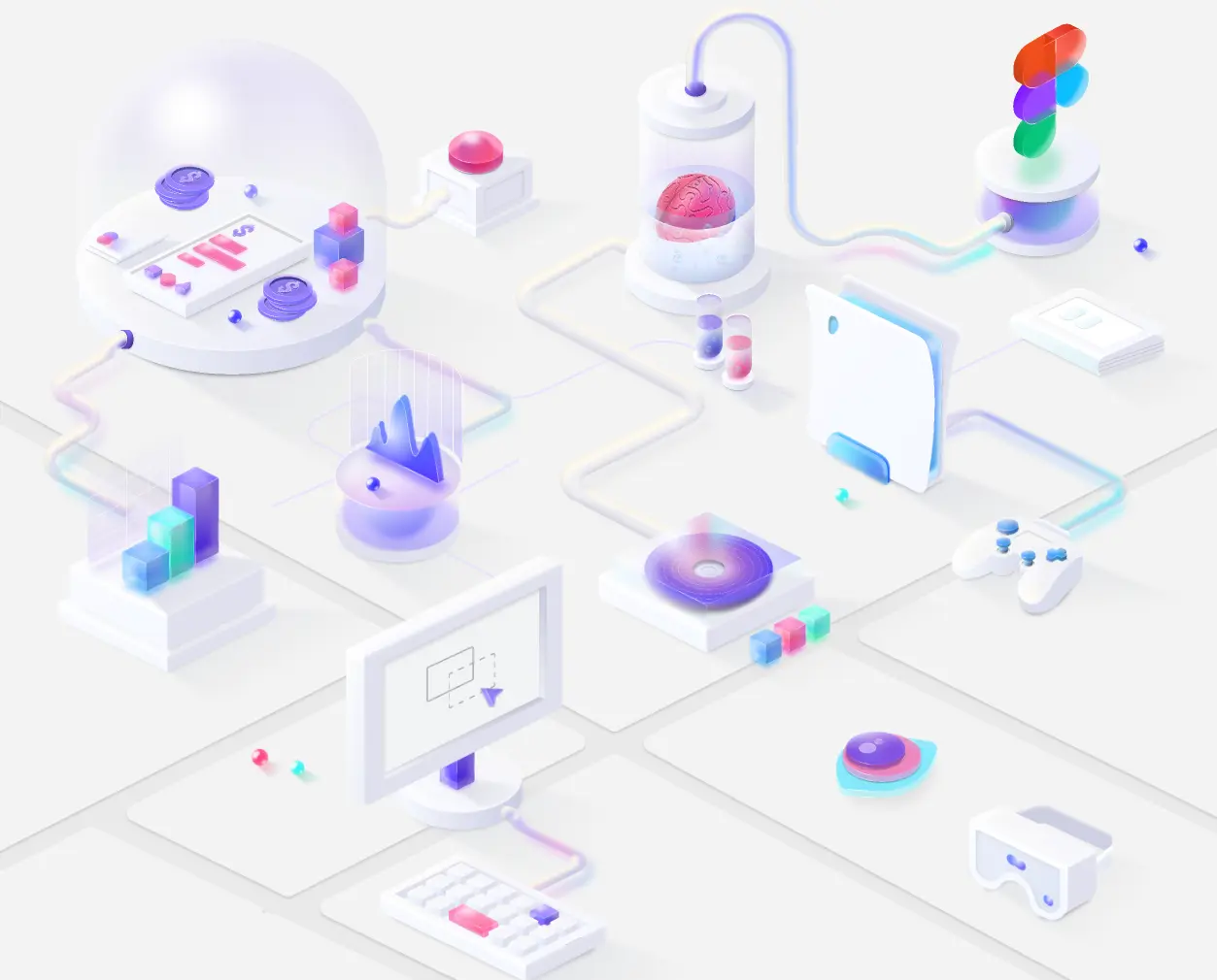 Download Free Isometric Design Lab 3D Illustrations - Free Figma