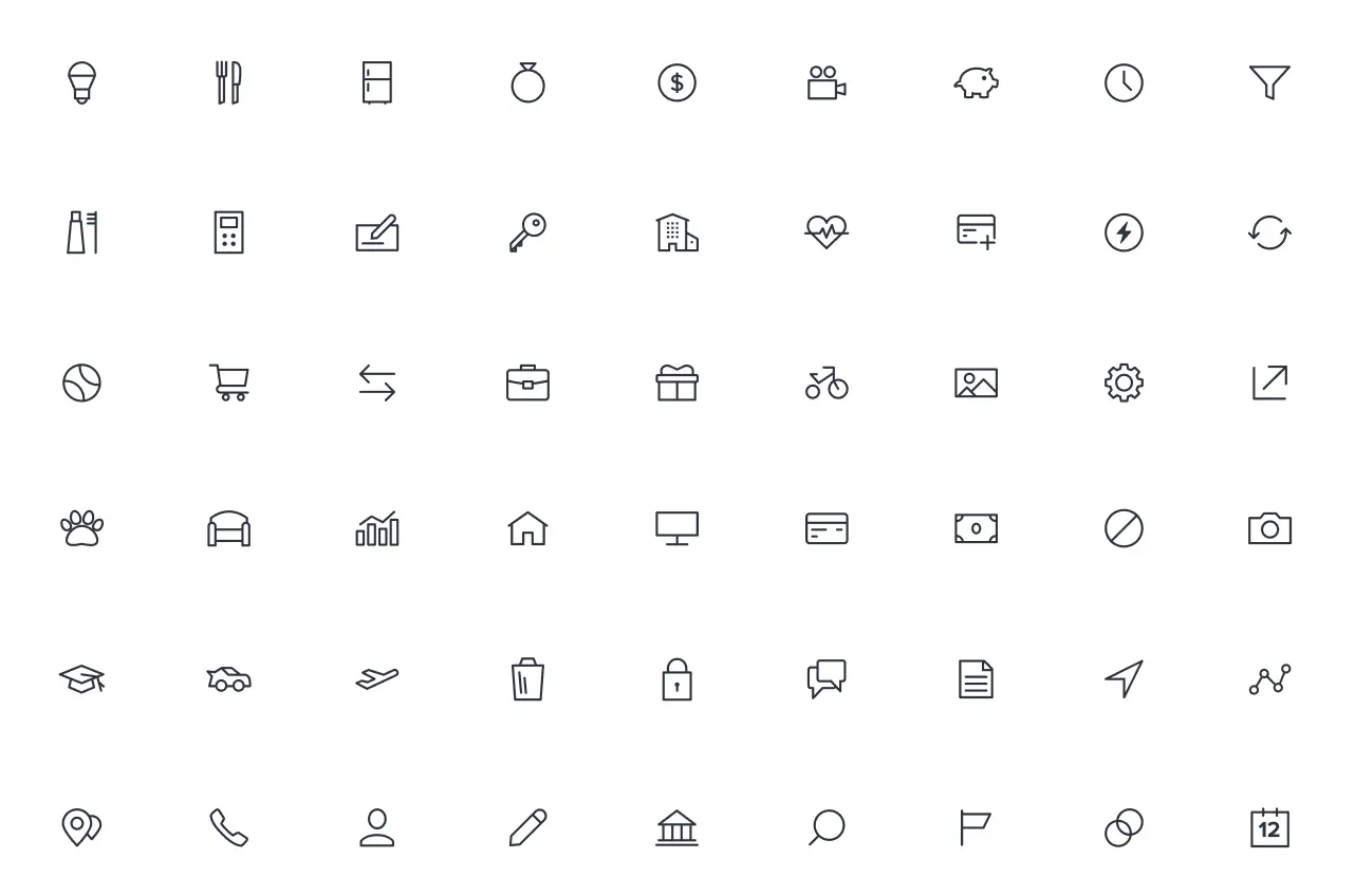 Download Free 50+ Pixel Perfect Thin Line Vector Icons Figma - Free ...
