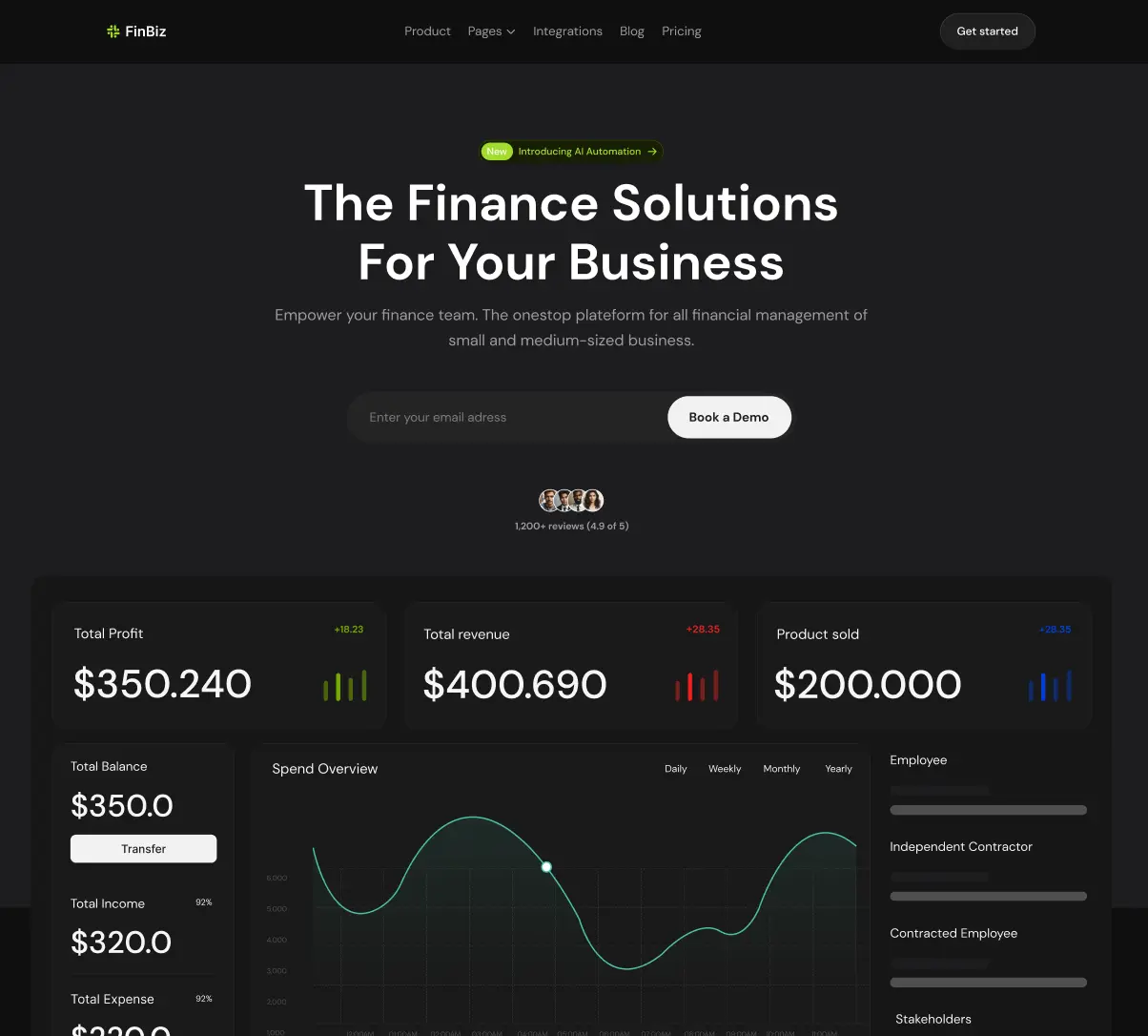 Download Free Modern SaaS Landing Page UI Template Figma - Free Figma