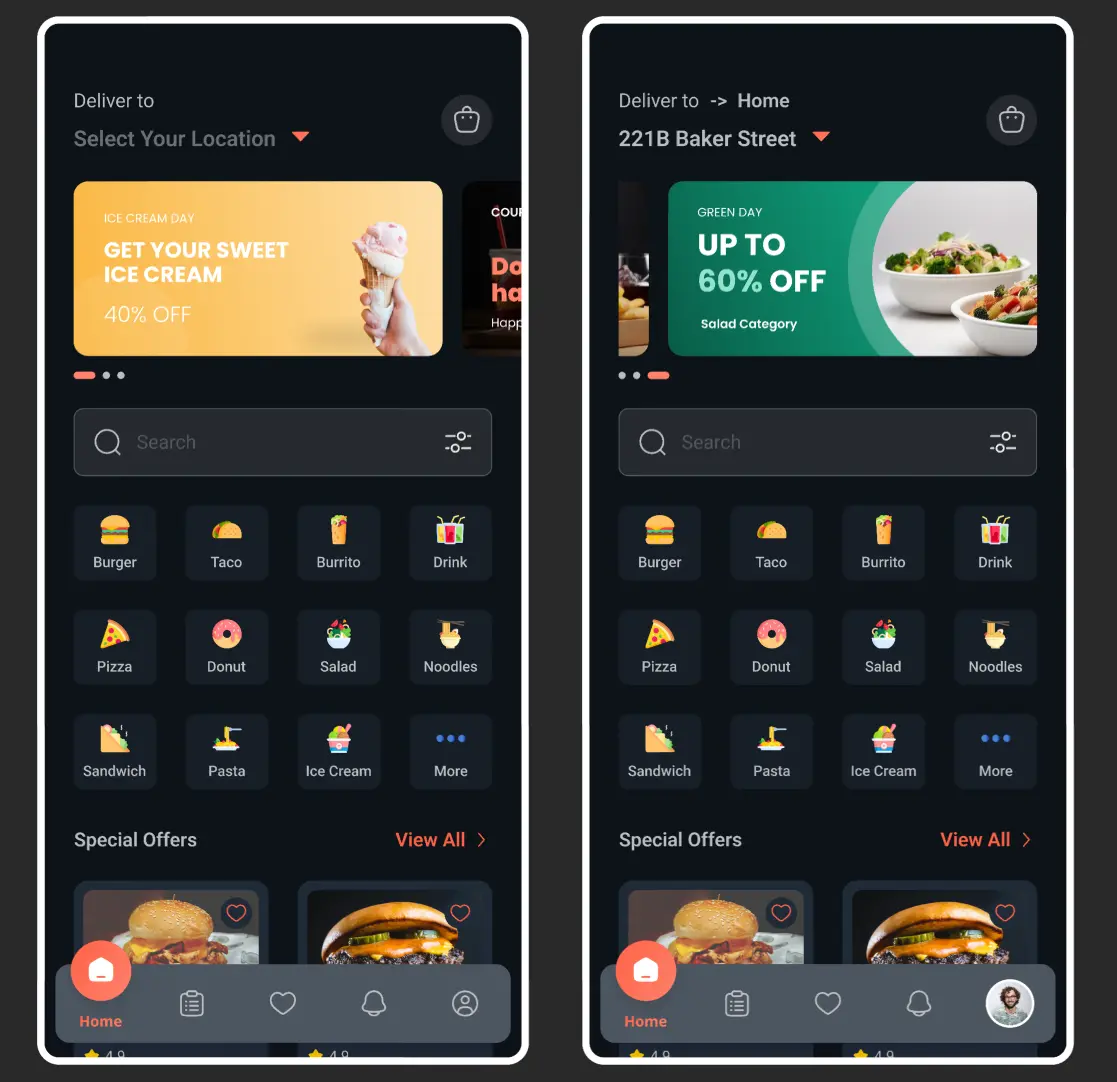 Download Free Food Delivery App Figma Kit: 260+ Screens - Free Figma ...
