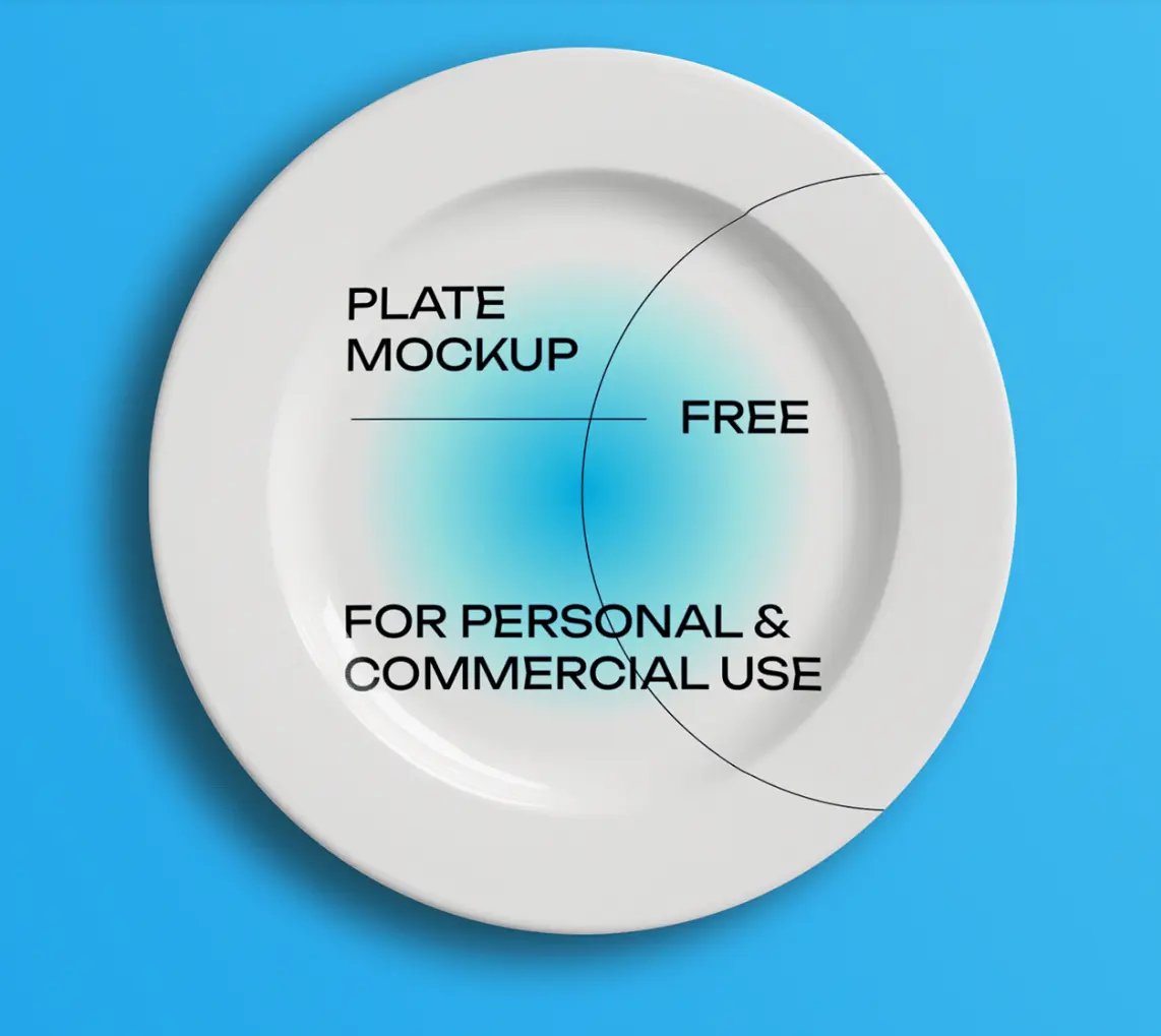 Download Free White Plate PSD Mockup - Free PSD Mockups