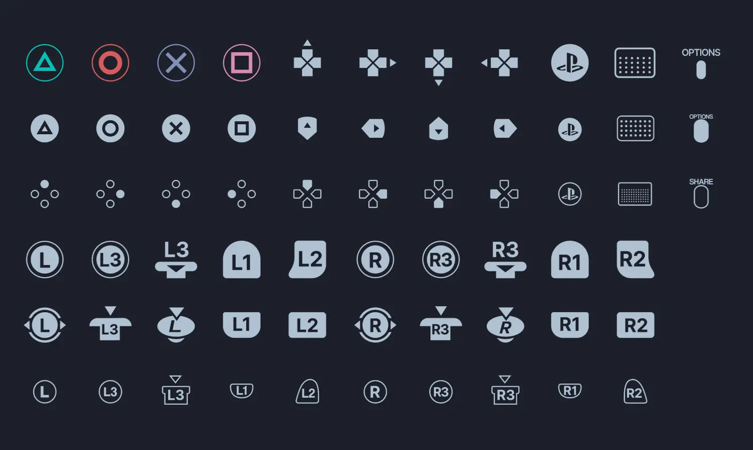 Download Free PlayStation Controller Icons In Figma - Free Figma