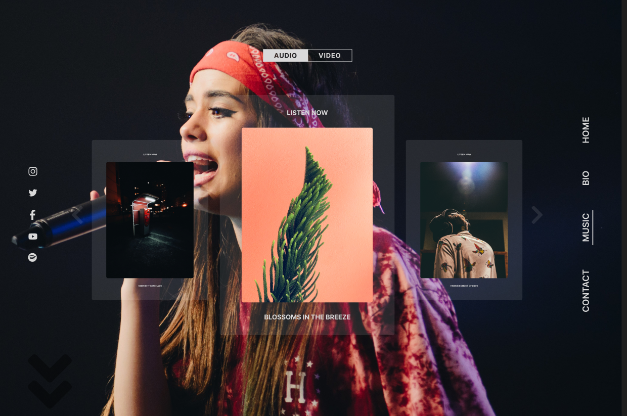 Download Free Musician Portfolio Web Template In Figma - Free Figma