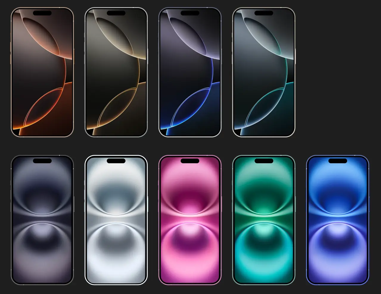 Download Free iPhone 16 Pro Mockups With Wallpapers - Free Figma Mockups