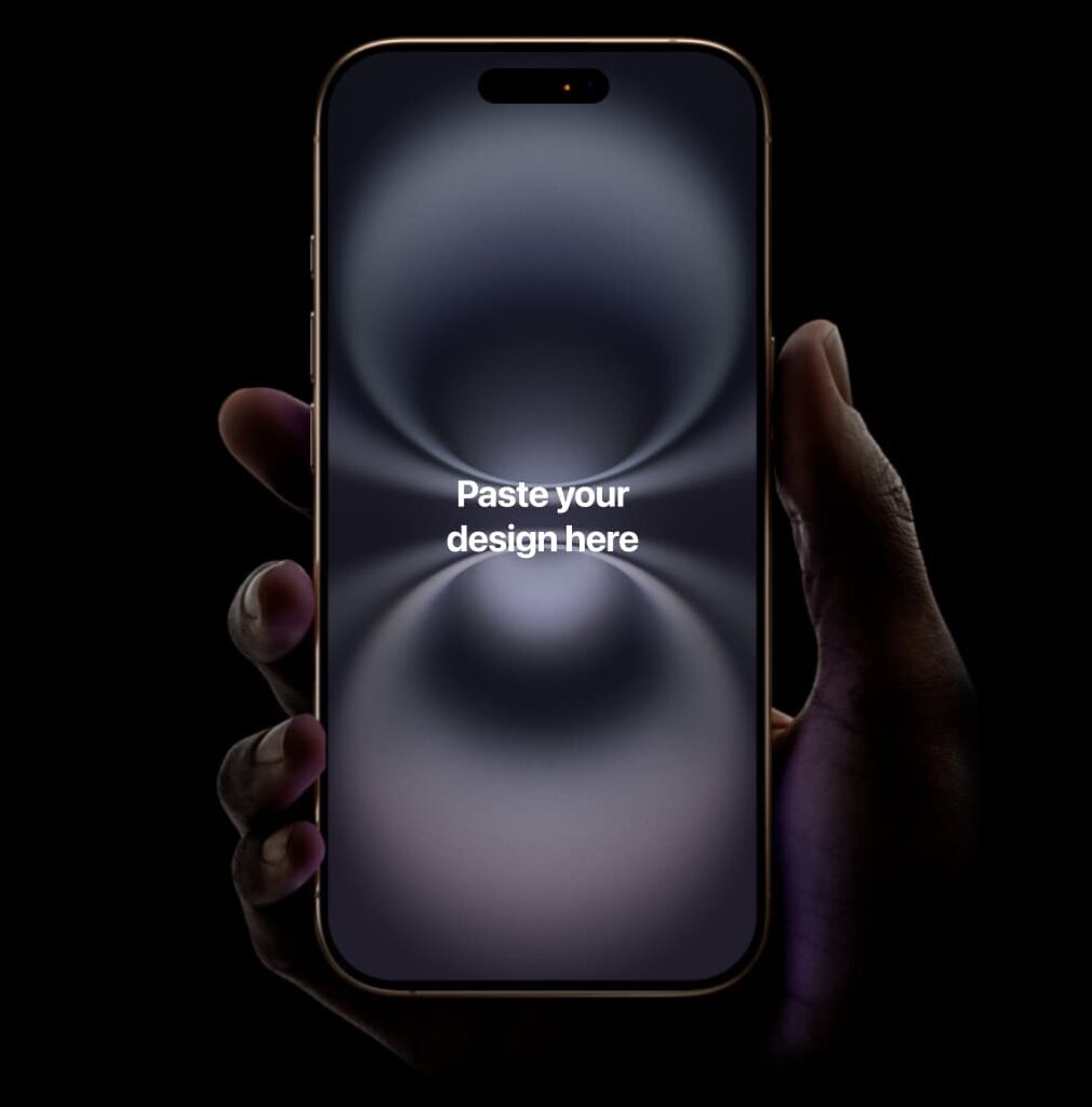 Download Free 5K Resolution iPhone 16 Pro Max Mockup - Free Figma Mockups
