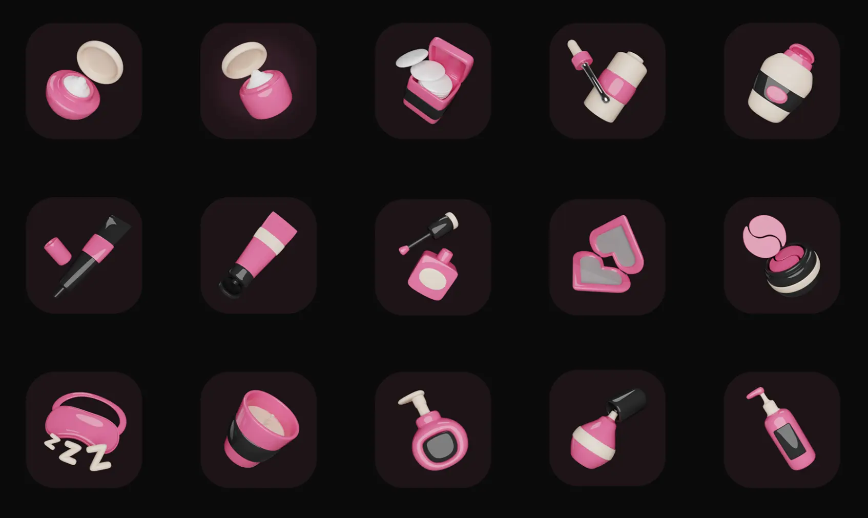 Download Free 15 Beauty Product 3D Icons - Free Web Icons