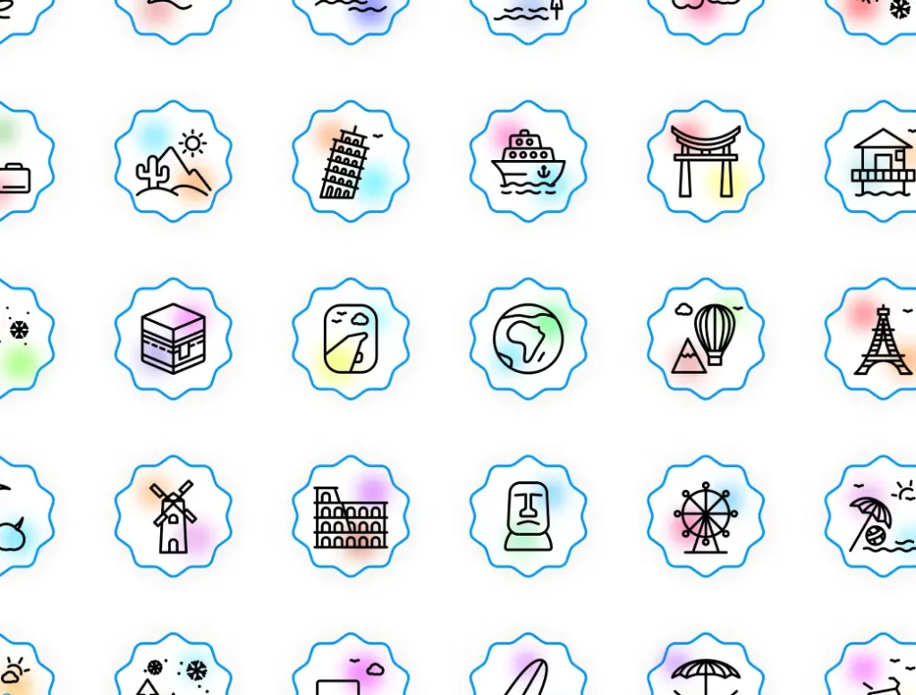 Download Free 40+ Scenery, Travel, and Landmarks Icons in Figma