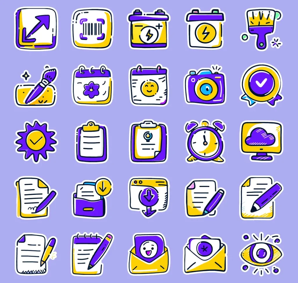 Download Free Cute Business Doodle Icons - Free Business Icons, Figma