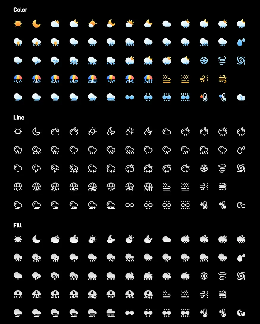 Download Free 60+ Weather Icons in 3 Styles - Free Figma, Web Icons