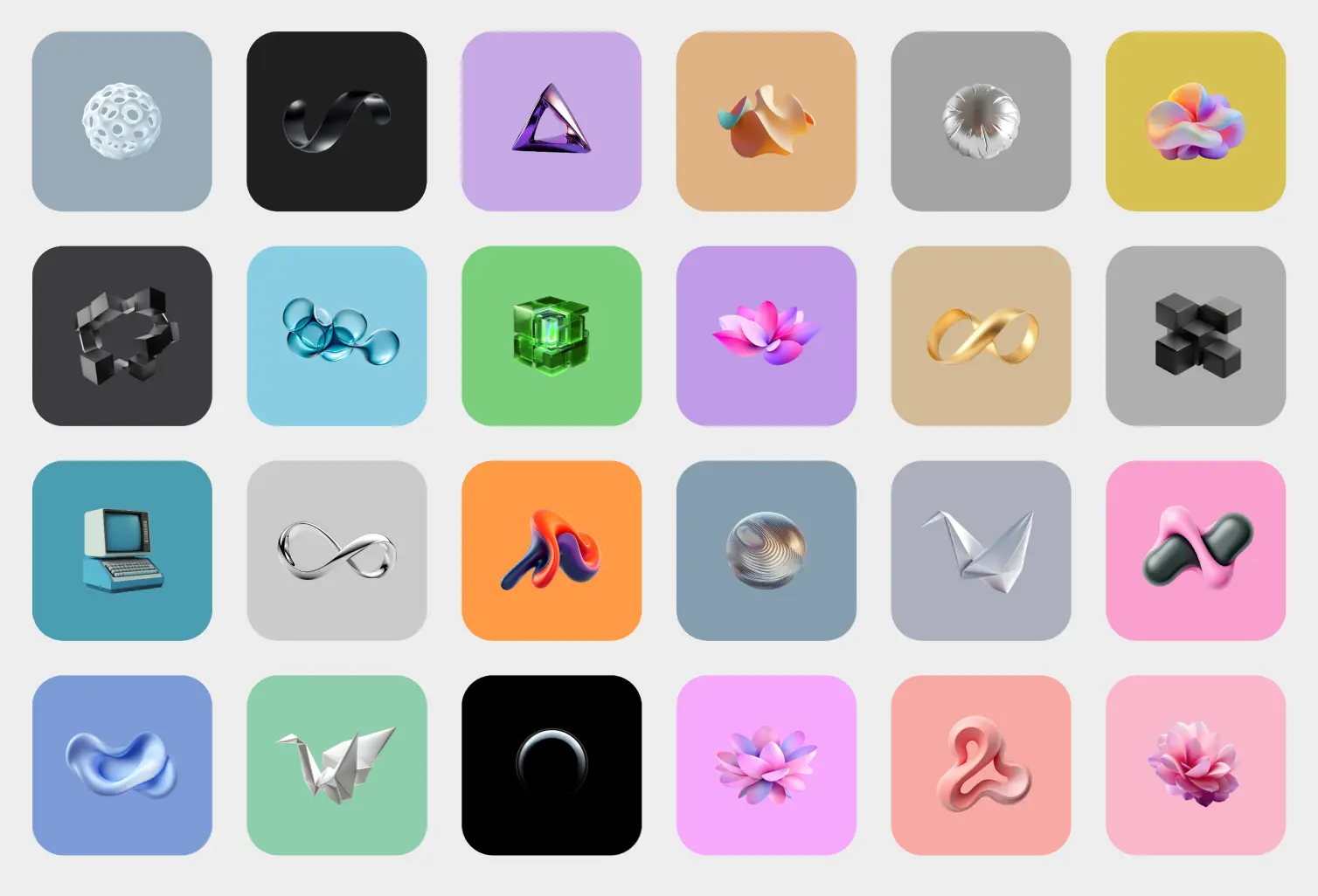 Download Free 3D Metamorphose: 36 Unique Shapes