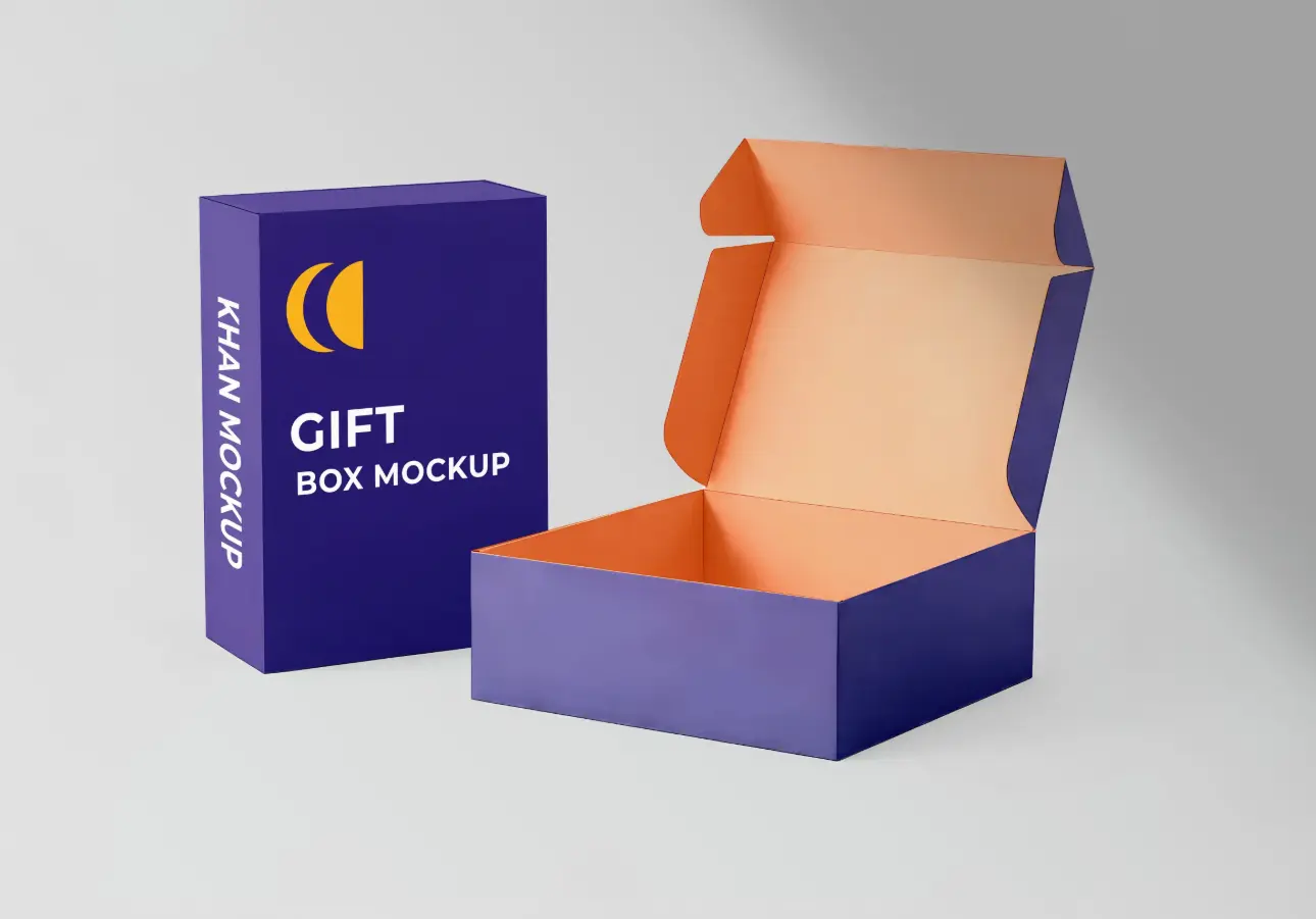 Download Free Customizable Mailer Gift Box Mockup PSD