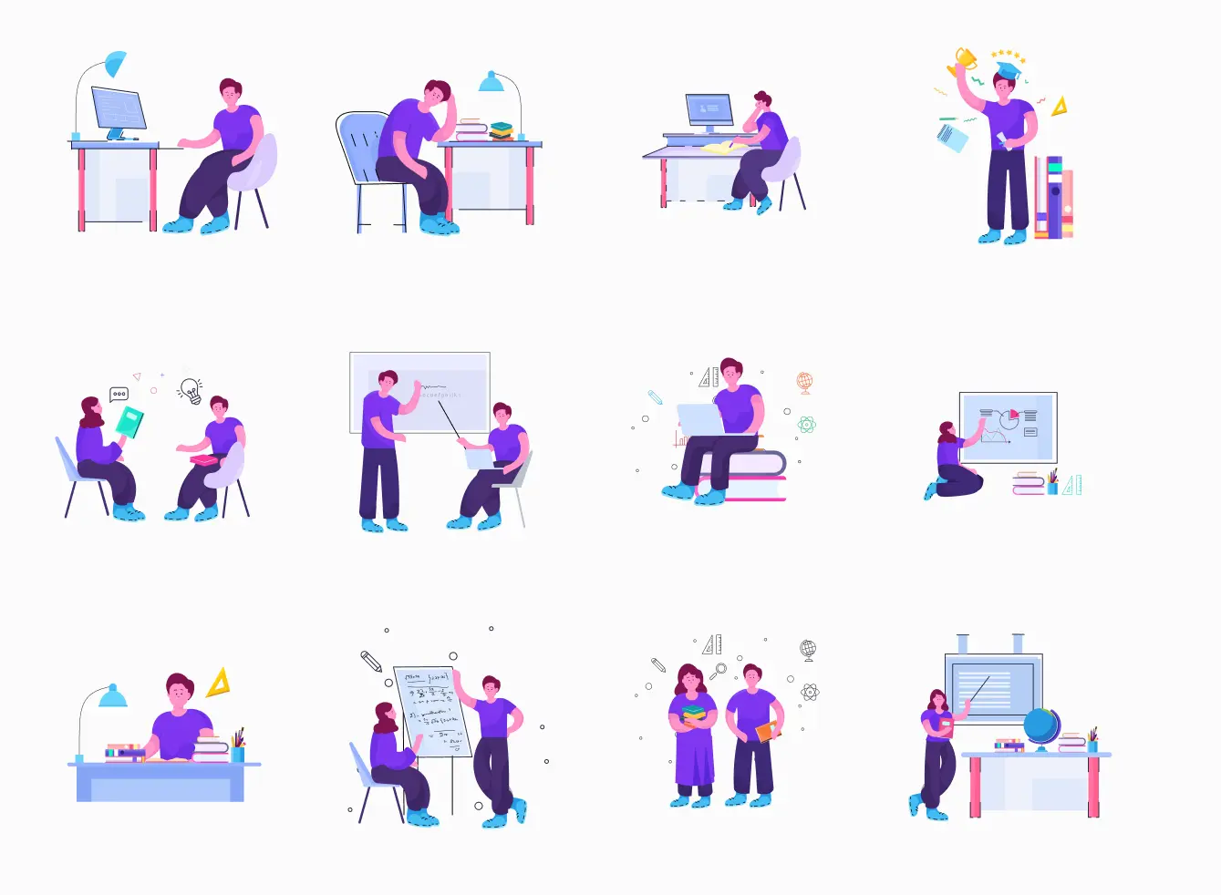 Download 14 Free Education Illustrations for Figma