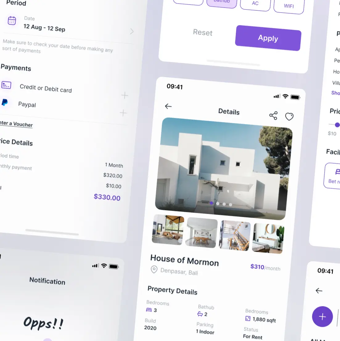 Download Free Modern Real Estate App UI Kit Figma