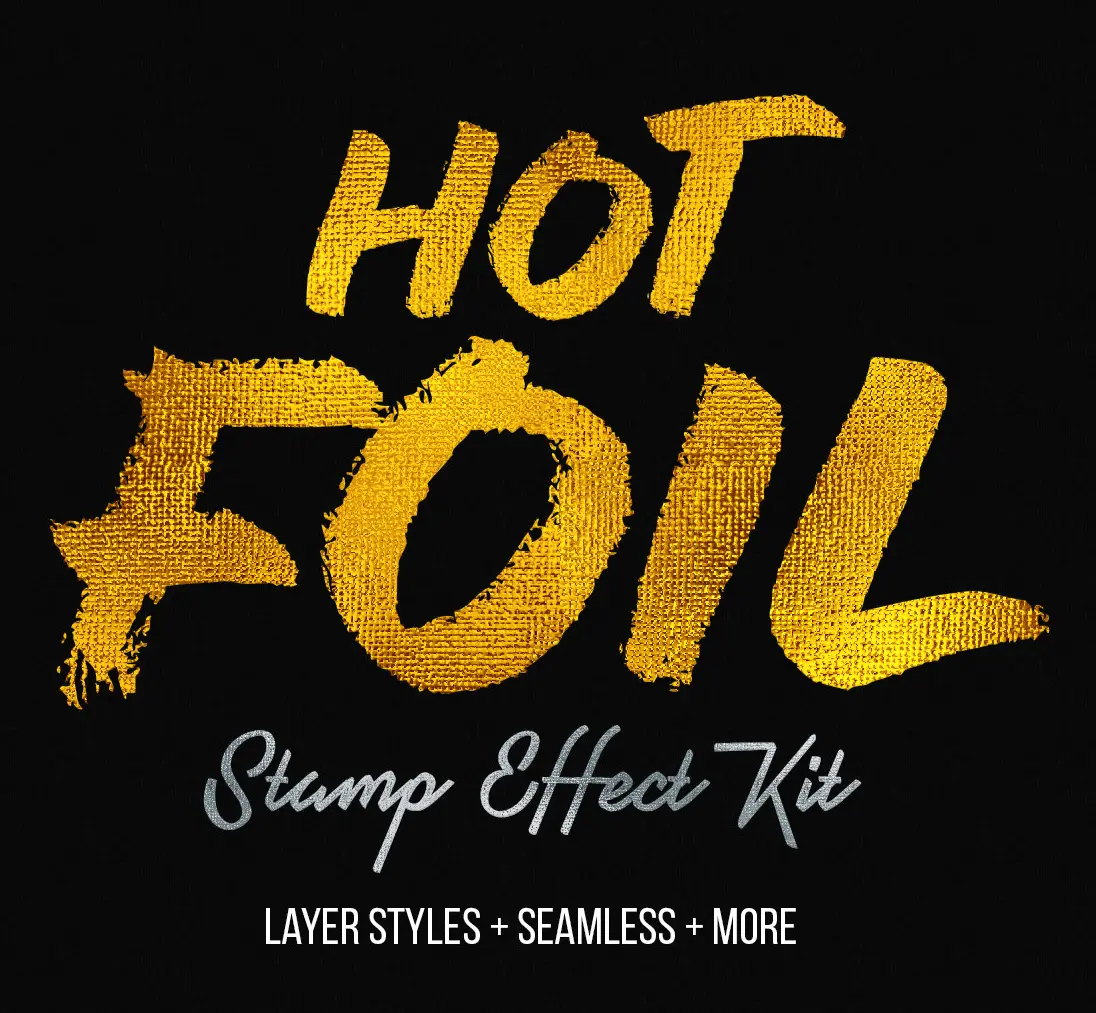 Download Free Hot Foil Stamp Layer Styles for Photoshop