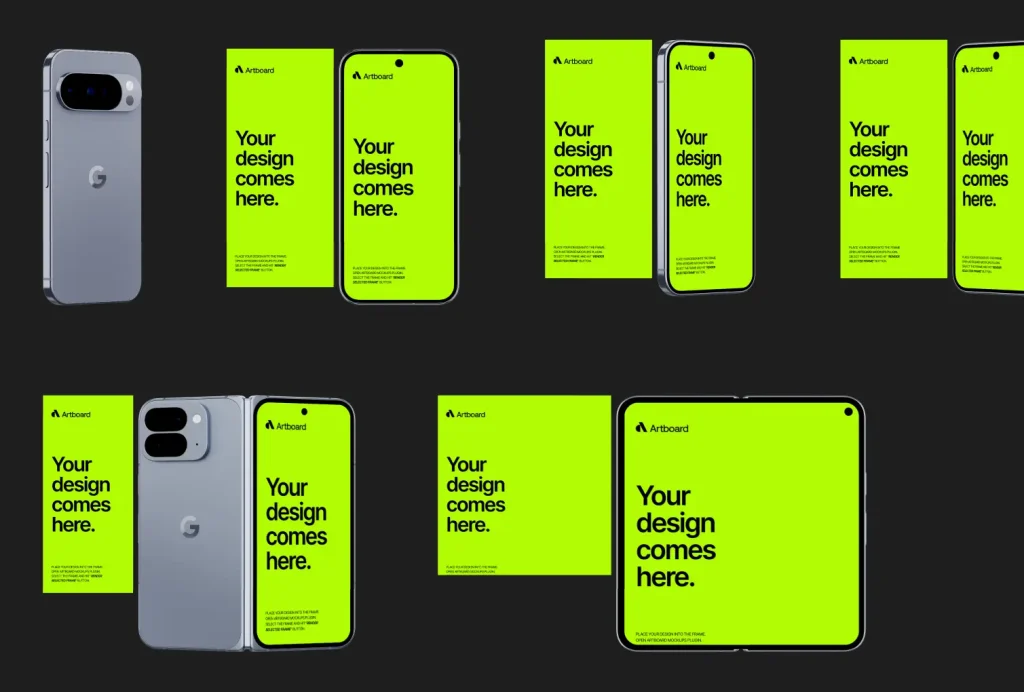 Download Free Realistic Google Pixel 10 Mockups Pack