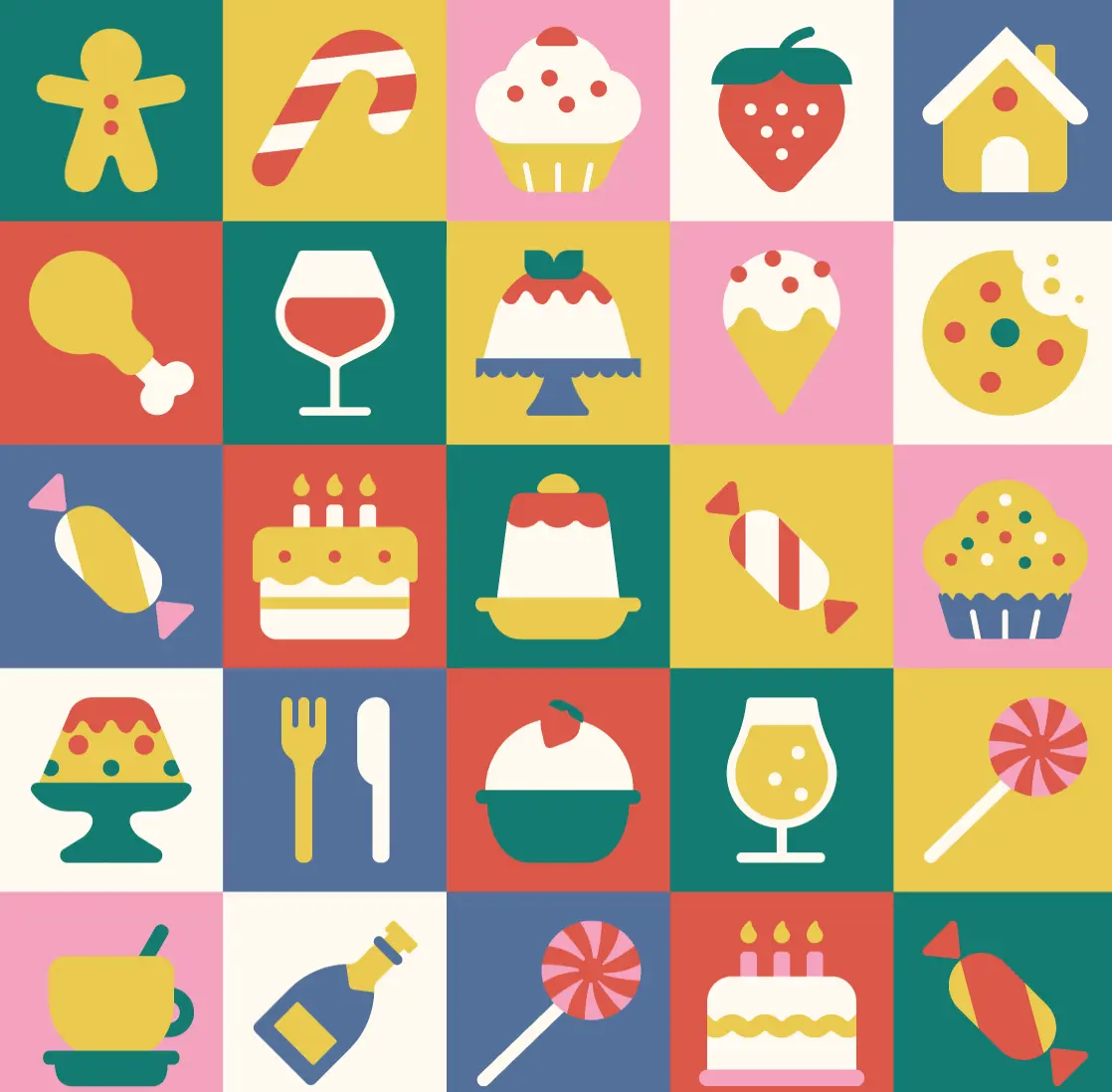 Download Free Flat Christmas Illustrations & Icons for Figma