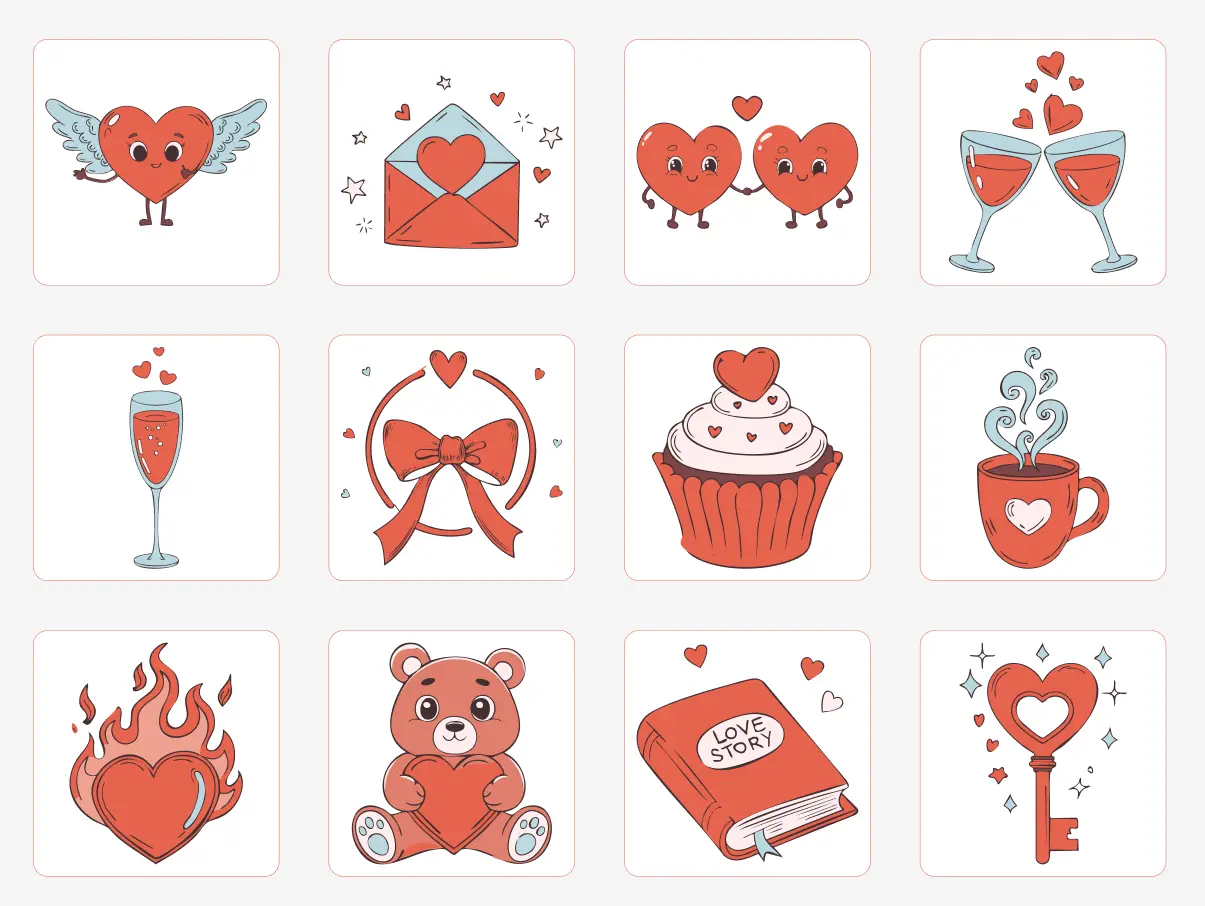 Download Free Hand-Drawn Valentine Vectors for Figma - Free Figma ...