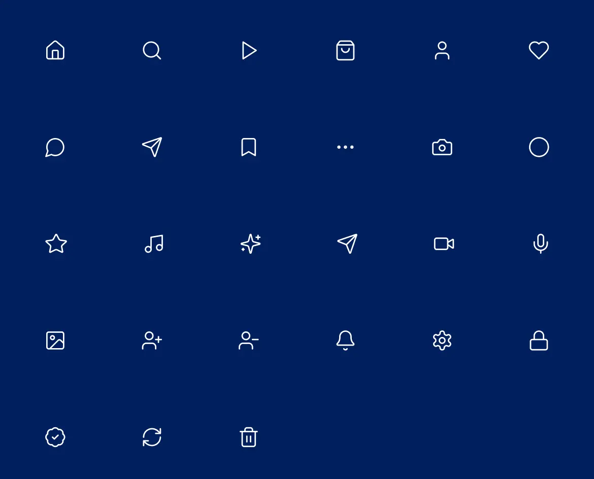 Download 20+ Free Outline Icons for Dashboards & Social Apps
