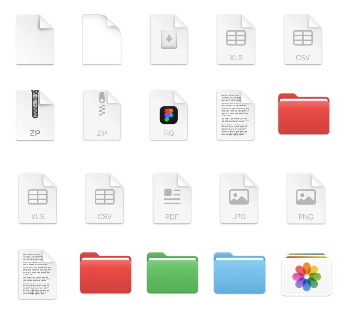 Download 16 Free macOS-style File and Folder Icons